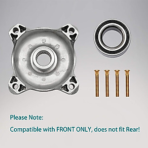 Wheel Hub Service kit with 44mm ID Studs Bearings Front Left Right Compatible with Polaris RZR 570, Polaris RZR 800 EFI, Polaris RZR S 800 & More Replaces# 5137219, 3514699, 7518654