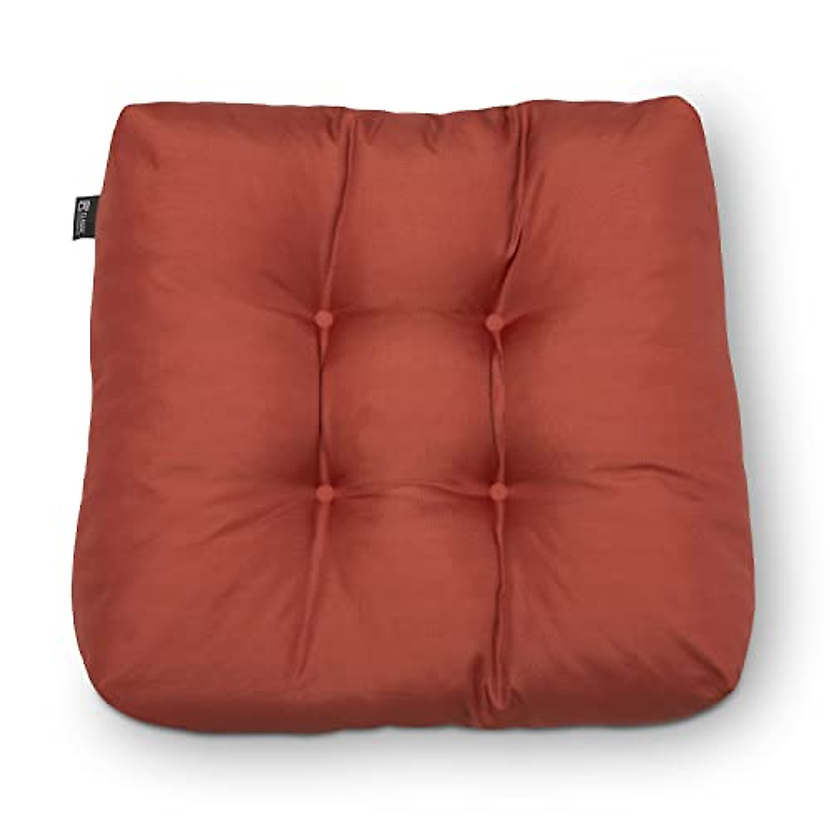 Classic Accessories Water-Resistant Square Patio Seat Cushions, 19 x 19 x 5 Inch, 2 Pack, Brick, Outdoor Seat Cushions