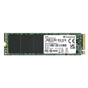 Transcend 1TB MTE115S M.2 2280 PCIe Gen3x4 SSD, 3D NAND, NVMe Internal Solid State Drive, Low-Power Consumption, SLC Cache, Up to 3,200 MB/s - TS1TMTE115S