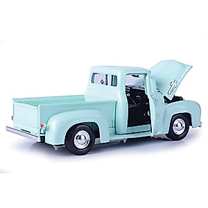 1955 Ford F-100 Pickup Truck Light Green 1/24 Diecast Model Car by Motormax 79341