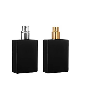 YORROR 2 Pack Black Glass Perfume Atomizer,100ml Empty Refillable Perfume Spray Bottle for Men and Women,Portable Fragrance Fine Mist Spray Bottle Perfume Dispenser for Travel