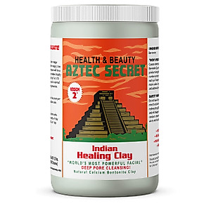 Aztec Secret – Indian Healing Clay 2 lb – Deep Pore Cleansing Facial & Body Mask – The Original 100% Natural Calcium Bentonite Clay – New Version 2