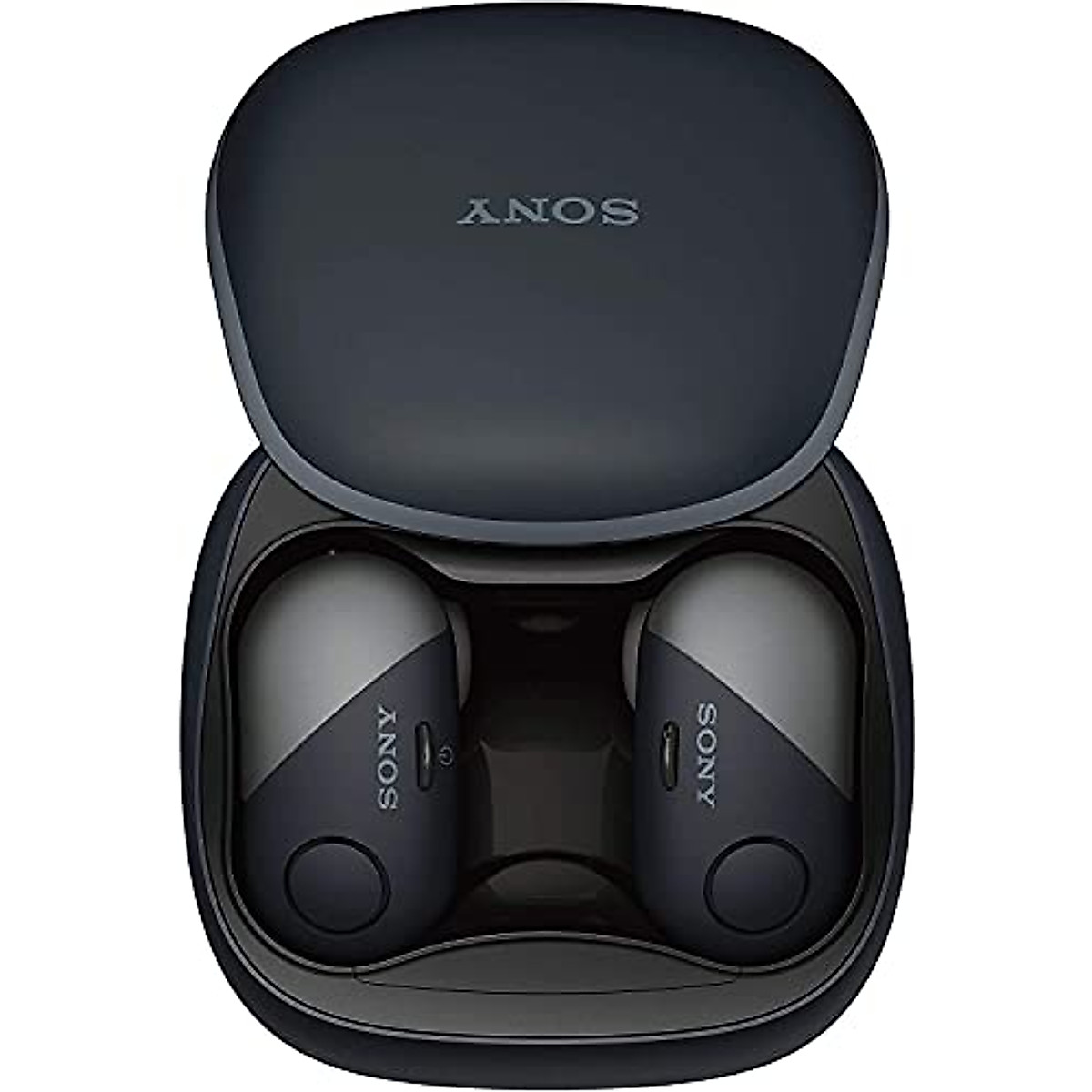 Sony Wireless Bluetooth in Ear Headphones: Noise Cancelling Sports Workout Ear Buds - Cordless, Sweatproof Sport Earphones, Built-in Microphone, Extra BASS WF-SP700N/B Black (Renewed)