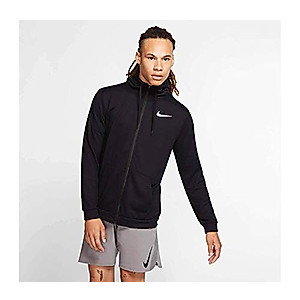 Nike Dry Hoodie Full Zip Fleece Black/White 2XL