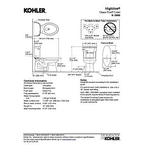 Kohler K-3999-7 Highline Comfort Height Toilet, Black