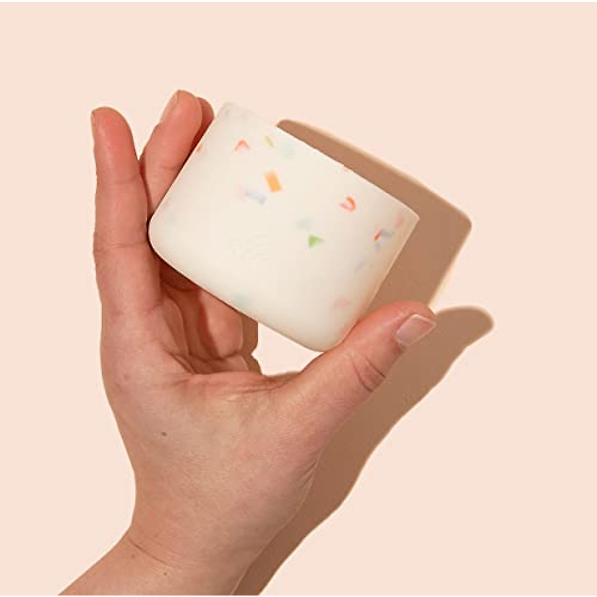 WHIMSY + WELLNESS Protective Silicone Sleeve Base for Glass Refillable Bottle, Non- Slip, Durable & Multi Use Accessory, Single (Silicone Base Only, Terrazzo)