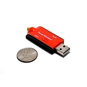Panda Wireless® PAU0B AC600 Dual Band (2.4GHz and 5GHz) Wireless N USB Adapter W/High Gain Antenna - Windows 7/8/8.1/10/11, Zorin, Mint, Ubuntu, openSUSE, Fedora, Kali Linux and Raspbian