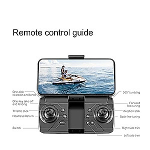 RKSTD RC Drone With HD Camera For Adults And Kids - Foldable FPV Remote RC Drone, Altitude Fixed, One Button Start/Land, 3D Flip, Obstacle Avoidance Function, Holiday Gift