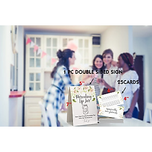 Advice for New Parents, Parenting Advice Card, Baby Shower Party, Tips for the Parents To Be，Includes a 5x7 Standing Sign and 25 4x6 Advice Cards(JYC034)