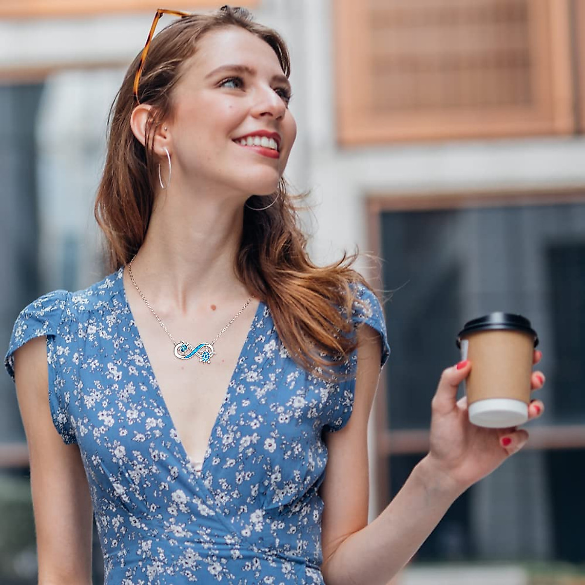 Turtle Necklace for Women Sterling Silver Tortoise 2 Infinity Blue Opal Sea Turtle Pendant Mother and Daughter Necklaces Ocean Inspirational I Llike Turtles Jewelry Birthday Gifts