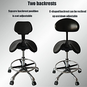 JMYSD Ergonomic Split Saddle Stool Dentist Chair Dental Stool Height Adjustable for Hospital Laboratory Salon Office Home,B1