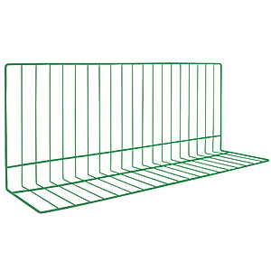 HUBERT L Shape Shelf Divider Green Epoxy Coat Wire - 30"L x 8" and 12" Sides