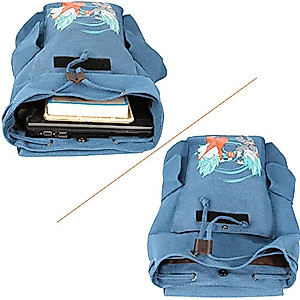 INN Innturt Anime Canvas Backpack Rucksack Bag School Backpack Blue Large