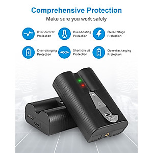 Replacement for Ring Battery Compatible with Ring-Doorbell-Camera 2/3/4/3plus, Stick Up Cam Battery (2nd and 3rd Gen), Spotlight Cam and Peephole Cam, 2Pack Rechargeable 3.65V 6040mAh Battery