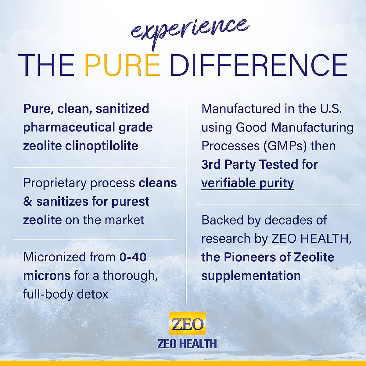 Zeolite Pure | Full Body Detox Cleanse | Safe, Gentle, & Effective Energy Booster That Supports Gut Health, Mental Clarity, & Healthy Inflammation Response | Original Zeolite Powder (400 Servings)