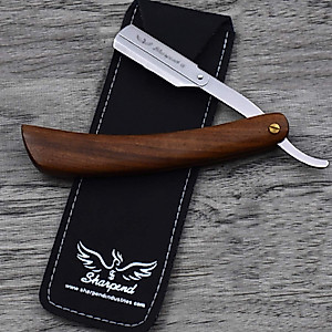 Straight Edge Barber Razor for Close Shave – Professional Barber Razor for Men with 20 Single Edge Blades- Mens Straight Razor Kit, navajas de barber by Sharpend