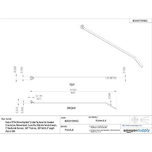 Panduit BT3I-C Dome-Top Barb Ty Cable Tie, Nylon 6.6, Intermediate Cross Section, Plenum-Rated, Curved Tip, 40lbs Min Tensile Strength, 3" Max Bundle Diameter, 0.049" Thickness, 0.141" Width, 11.3" Length (Pack of 100)