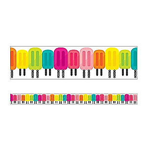 Schoolgirl Style - Simply Stylish Tropical | Tropical Pops Straight Borders, Classroom Décor, 12 Strips