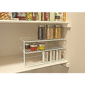 Panacea Grayline 40126, Large Two Shelf Organizer, White