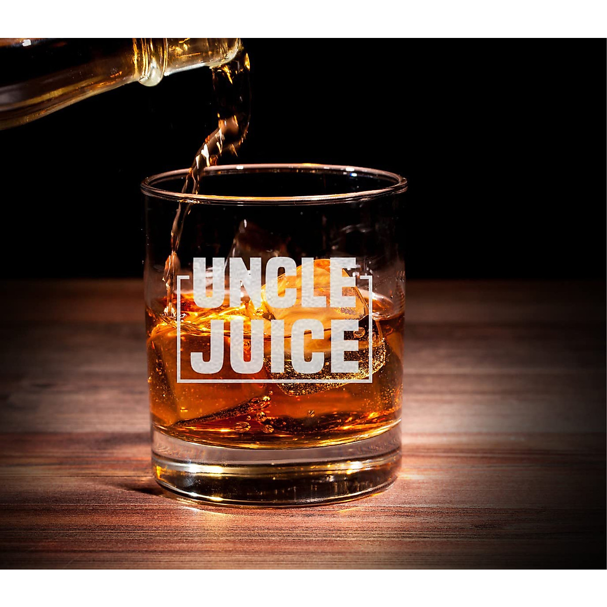 NeeNoNex Uncle Juice Whiskey Glass - Great Gift for Uncles - Special Uncle Rock Glass for Birthday Father’s Day Christmas