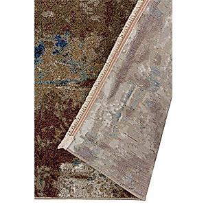 LUXE WEAVERS Arman Distressed Artistic Abstract Fringe Multi 8x10 Area Rug