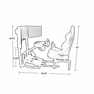 GTR Simulator CRJ Model Flight Simulator Silver Frame with Adjustable Majestic Black Leatherette Seat Flight Simulation Cockpit with Dual Control Mount and Triple | Single Monitor Stand