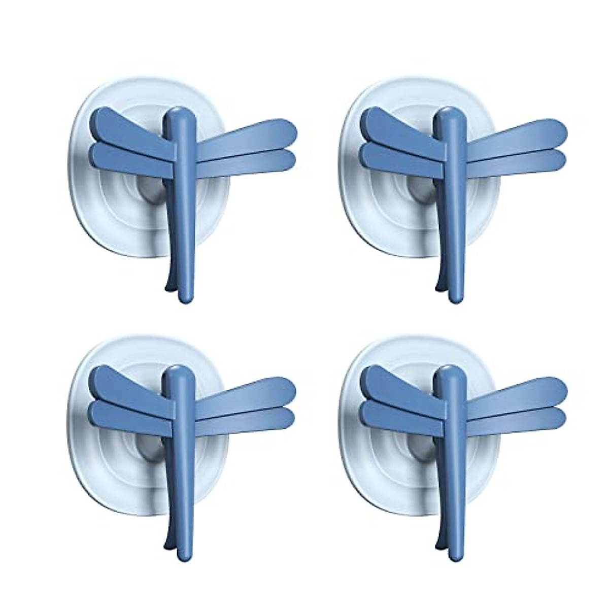 Hole Hook Multi Function Magnetic Hook Creative Sealing Seal Clip Refrigerator Stickers Magnetic Suction Stick Hook Dragonflys Hook Coat Rack Wall (Blue, One Size)