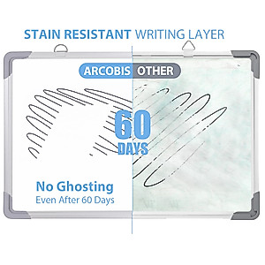 Small White Board Dry Erase for Wall, ARCOBIS 12" x 16" Magnetic Hanging Double-Sided Whiteboard, Portable Mini White Board for Kids Drawing, Kitchen Grocery List, Cubicle Planning Memo Board