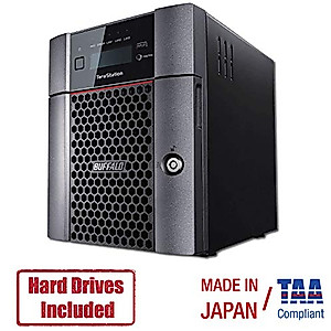BUFFALO TeraStation 5410DN Desktop NAS 32TB (4x8TB) with HDD NAS Hard Drives Included 10GbE / 4 Bay/RAID/iSCSI/NAS/Storage Server/NAS Server/NAS Storage/Network Storage/File Server