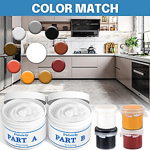 Tile, Granite and Marble Repair Kit(Color Match), 7.05oz Porcelain Repair Kit with Strong Adhesion, Quartz Countertop Repair Kits for Marble, Quartz, Resin, Acrylic, Granite and More (3.52oz+3.52oz)