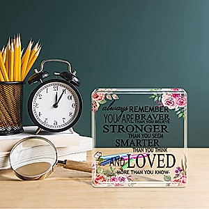 AerWo Inspirational Gifts for Her Him, Motivational Quotes Desk Decor Gifts for Birthday & Graduation, Positive Plaque for Home Office