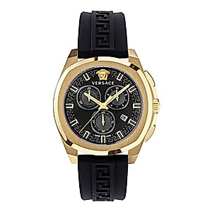 Versace Mens Black 43 mm Geo Watch VEZ800221