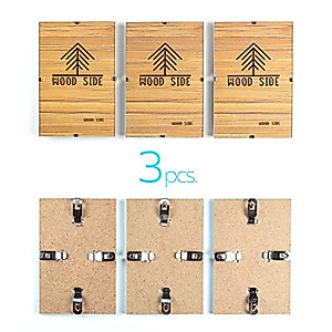 WOOD SIDE ORBIS Glass Clip Picture Frames 9x12 - Pack of 3, Clear Craft Photo Frames