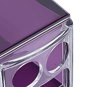 4Pcs/Set Acrylic Bathroom Accessory Set Toothbrush Soap Dish Holder for Kitchen Hotel Purple Toothbrush Holder Tumbler