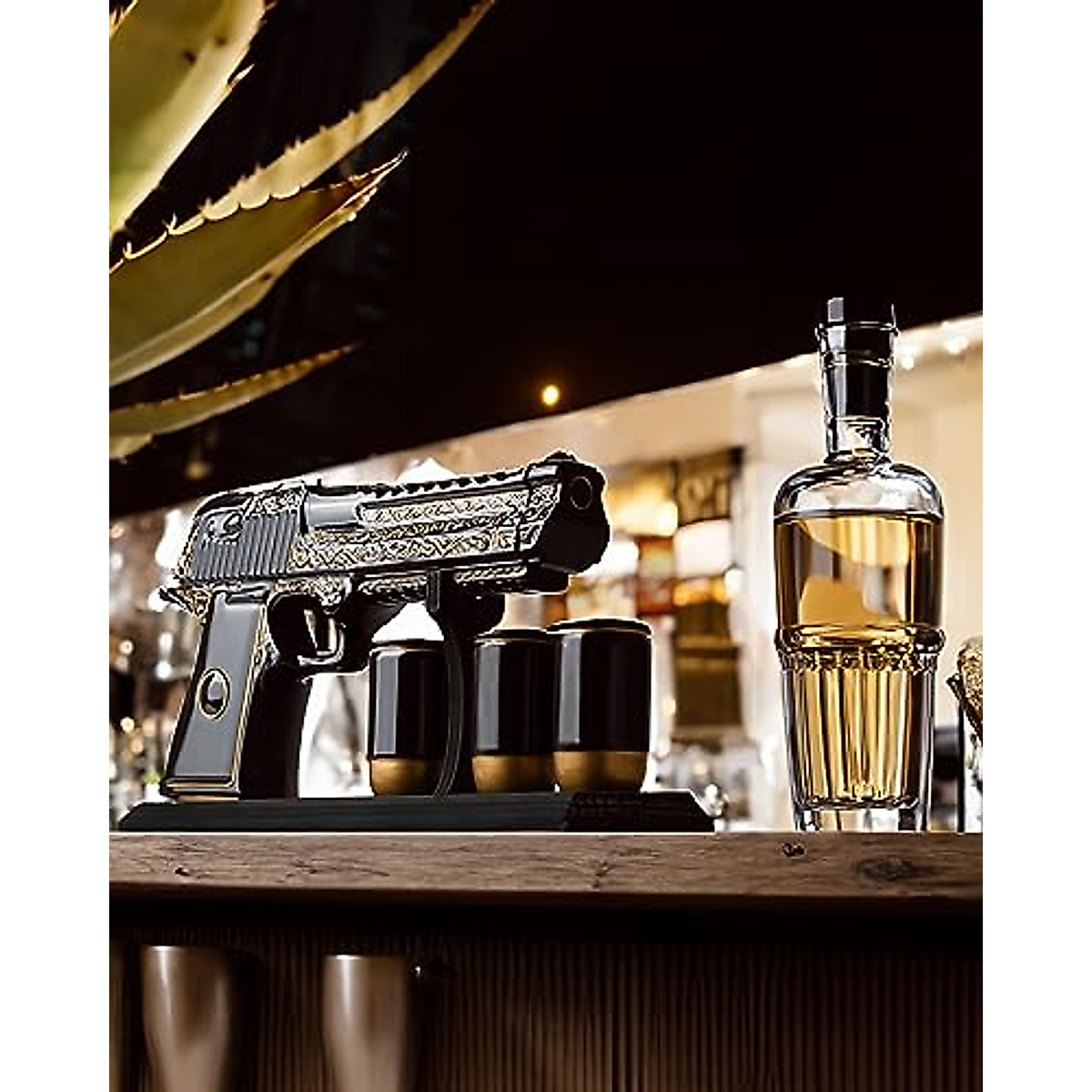 Ceramic Decanter Set 500Ml With Shot Glasses - Regalos Para Hombre - Tequila Liquor Whiskey Anniversary Bottle for Men - Alcohol Bar Decor For Home - Unique Dad Birthday Gift Ideas from Daughter Son