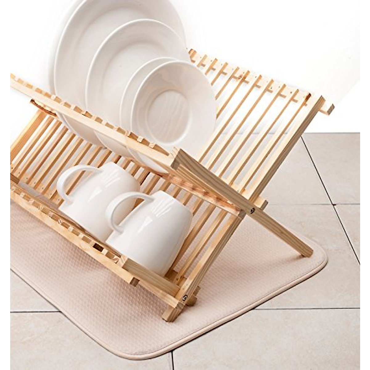 Norpro Mircofiber Drying Dish Mat, 16 x 18-inch, Beige