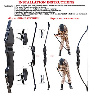 Traditional Wooden Recurve Bow and Arrow Set for Adults Beginner, 30LB 40LB Right Handed Wooden Archery Long Bows for Outdoor Shooting Training Practice (40LBS)