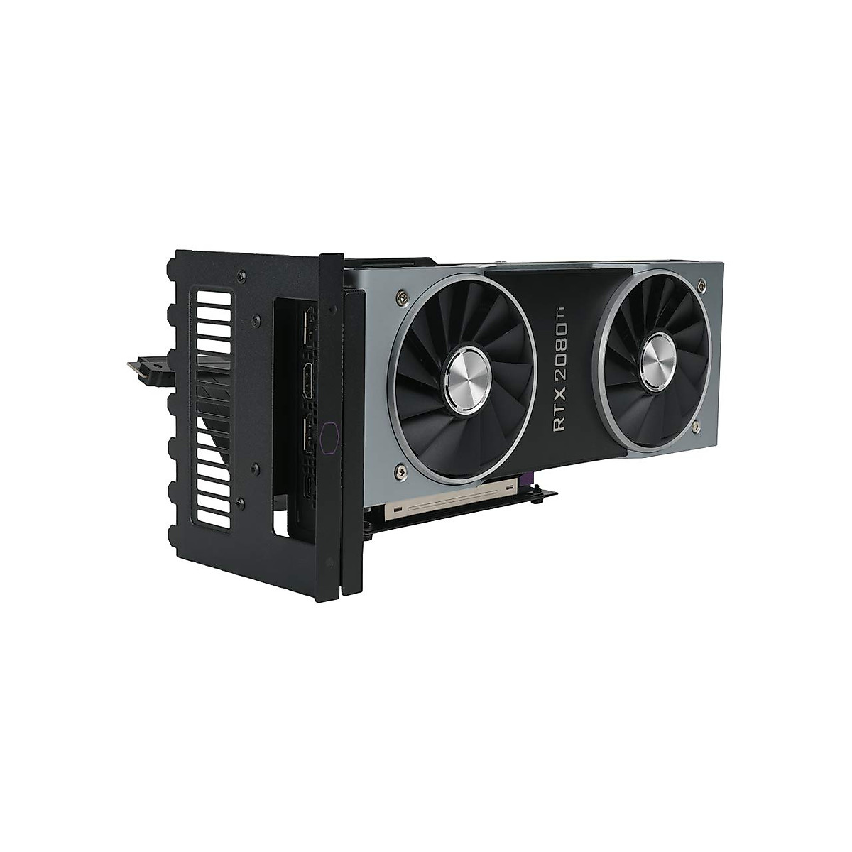 Toptekits Cooler Master Universal Vertical Graphics Card Holder KIT VER.2 with 165mm/6.5in Riser Cable, for Full Tower/Standard ATX Chassis with at Least 7 Available PCI Slots