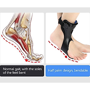 GFBHD Foot Drop orthosis Drop Foot Brace Orthosis Ankle Support Drop Orthosis Rehabilitation Use After Ankle Injury and Fracture (Color : Left Foot, Size : L)