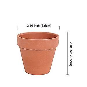 32 Pcs - 2.16" Small Mini Clay Pots Terracotta Pot Ceramic Pottery Planter Terra Cotta Flower Pot Succulent Nursery Pots - Great for Window Boxes, Cactus, Plants, Crafts, Wedding Favors