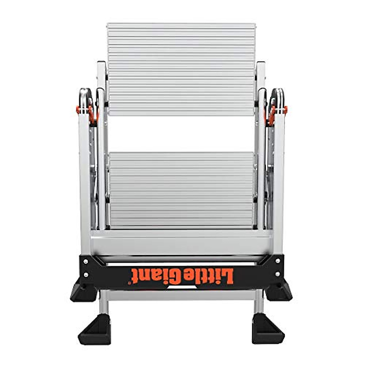 Little Giant Ladders, Jumbo Step, 2-Step, 2 foot, Step Stool, Aluminum, Type 1AA, 375 lbs weight rating, (11902), Silver