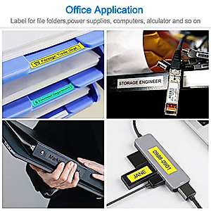 MarkDomain Compatible Label Tape Replacement for Brother TZe TZ Multicolor Laminated P Touch Label Maker Tape, 0.47"(12mm) x 26.2'(8m), Black on White/Clear/Red/Blue/Yellow/Green (6+6 Pack)