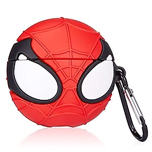 Jowhep for AirPod Pro 2019/Pro 2 Gen 2022 Case for AirPods Pro Cover Air Pods Pro Cases Silicone Cartoon Funny Fashion Kawaii Cute Fun Design Fidget Shell for Girls Boys Friends Girly (Red Man)