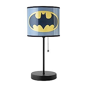 Warner Brothers Batman Stick Lamp, Metal, Gray