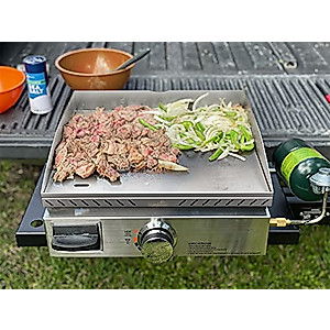 Stanbroil Stainless Steel Flat Top Gas Grill Griddle for Blackstone Portable Propane Fueled Grill - 17 Inches