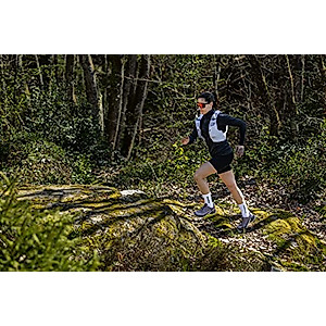 Salomon Women's ALPHACROSS 5 GORE-TEX Trail Running Shoes for Women, Moonscape / Black / White, 8