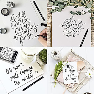 Vitoler Calligraphy Pens, Hand Lettering Pens, 5 Pack Black Ink Technical Pens For Beginners, Writing, Drawings, Sketching,Signature,Bullet Journaling,Caricature Illustration,Scrapbooking