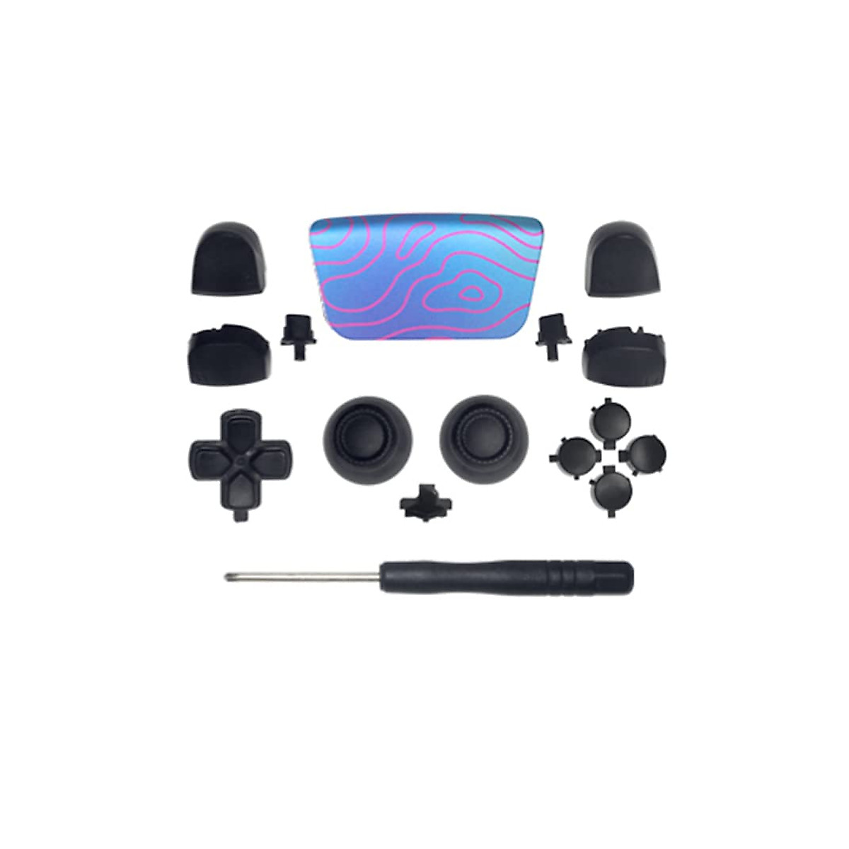 Full Housing Shell DIY Replacement Shell Custom Faceplate for PS5 Controller with Screws Tools (Controller Shell)