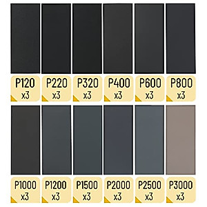 Bates- Sand Paper with Handle, 36 Pack, Sand Paper Set, Sandpaper, Sandpaper Assortment, Sand Paper Variety, Sanding Block, Sandpaper Block, Sandpaper for Wood, Automotive Sandpaper, Sand Block