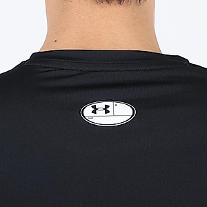 Under Armour Men's Armour HeatGear Compression Long-Sleeve T-Shirt , Black (001)/White, X-Large